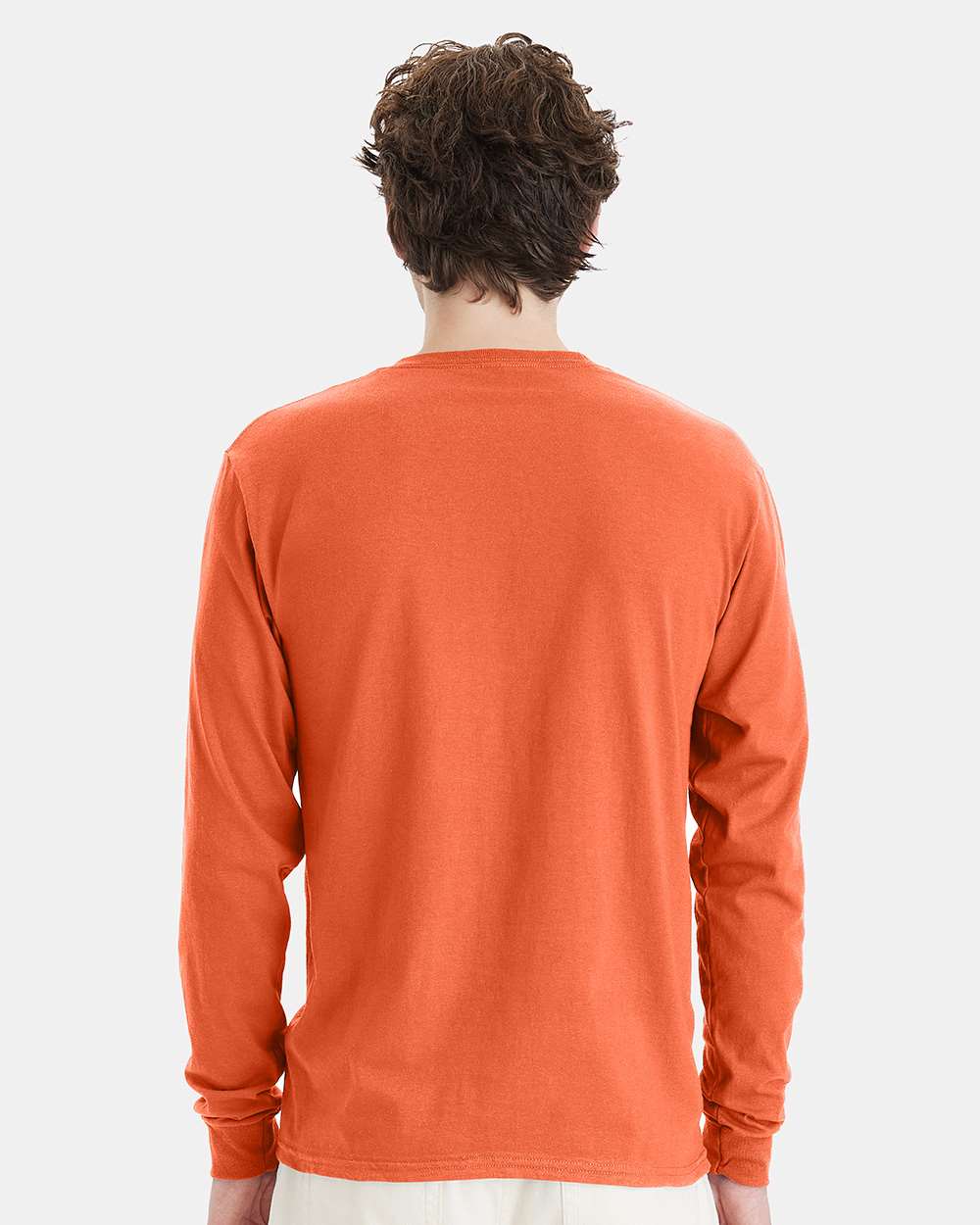 Hanes Men Essential-T Long Sleeve Cotton Classic Fit T-Shirt 5286 Up To ...